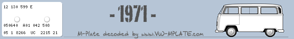 TheSamba.com :: Bay Window Bus - View topic - Automated M-Plate decoder FAQ